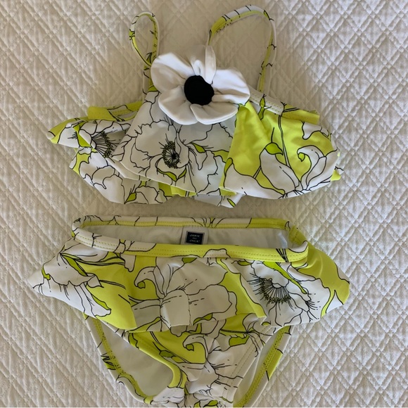 Janie and Jack | Swim | Cutest Flower Citrine And Black Baby Bikini ...